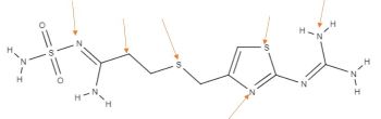 The structure of famotidine, the active ingredient in the anti acid ...