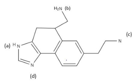 Rank the nitrogen atoms in the compound below in order of increasing ...