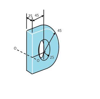 The machine element is made of steel and is designed to rotate about ...