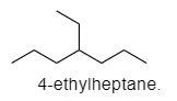 Provide the structure for the alkane 4-ethylheptane. | Homework.Study.com
