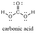 Give the correct Lewis structure for carbonic acid (H2CO3). | Homework ...