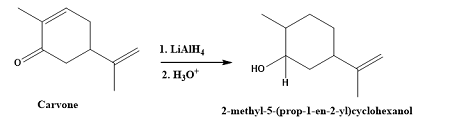 Carvone is the major constituent of spearmint oil. What products would ...