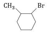Name the following compound. Cyclohexane with bromine atom and methyl ...