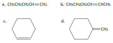 What is the major product obtained from the acid-catalyzed hydration of ...