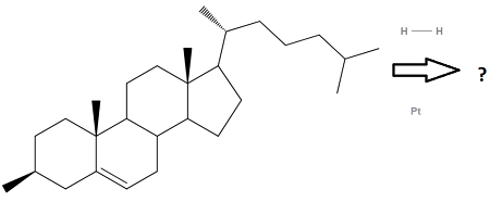 Draw the product(s) you would obtain from treatment of cholesterol with ...