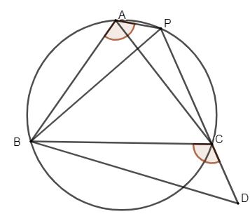 Let \triangle ABC be an equilateral triangle inscribed in a circle and ...