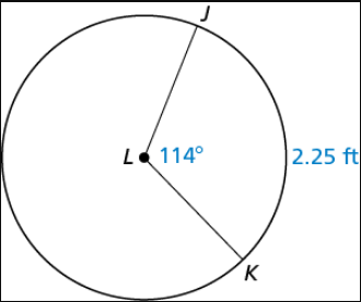 Find the circumference of circle L. Write the answer as a decimal ...
