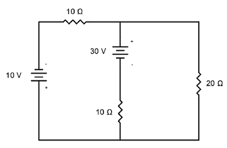 In the circuit shown below, what is the magnitude of the current in the ...