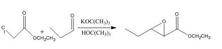 The following transformation is an example of a Darzens reaction. Draw ...