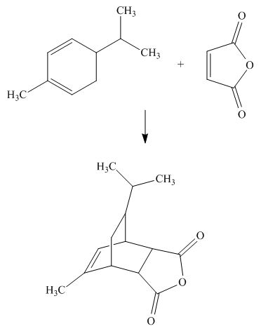 What is the adduct of the reaction between alpha-phellandrene and ...