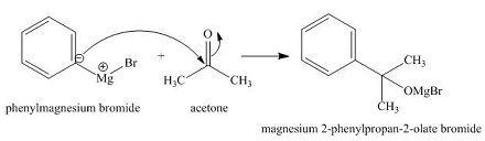 Draw the products from the reaction of phenylmagnesium bromide both ...