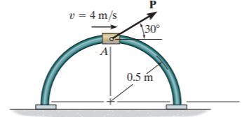 Draw the free Body diagram of the collar, Determine the normal reaction ...