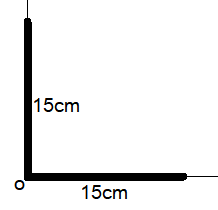 A uniform piece of wire, 30 cm long, is bent in the center to give it ...