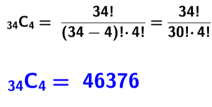 Finding Binomial Coefficients: use a graphing utility to find _nC_r. 34 ...