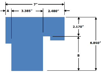 Find dimensions A and B of the given combined figure. | Homework.Study.com