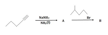 What are products A and B in the following multistep synthesis ...