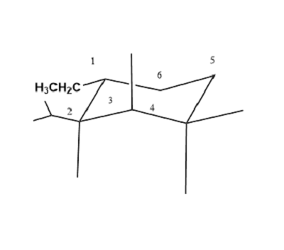 Draw trans-1-ethyl-2-isopropyl cyclohexane in its lowest energy ...