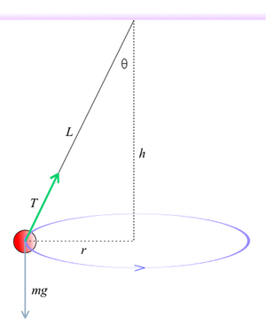 A conical pendulum is formed by attaching a 700 g ball to a 1.0 m long ...