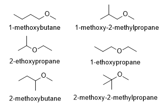 Draw structures and provide common names for the ether constitutional ...