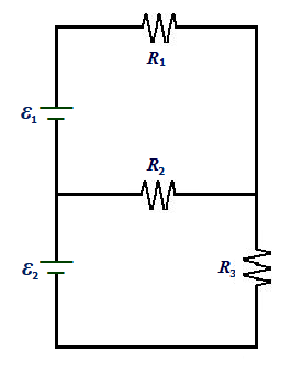 Consider the circuit shown in the figure. The batteries have emfs of ...