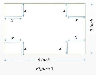 A rectangular piece of cardboard that measures 4 inches by 3 inches is ...