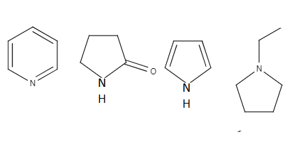 Rank the basic compounds below from strongest (1) to weakest (4). For ...