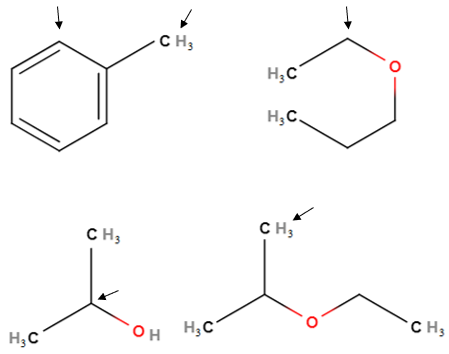 Predict the multiplicity of the marked protons in these compounds ...