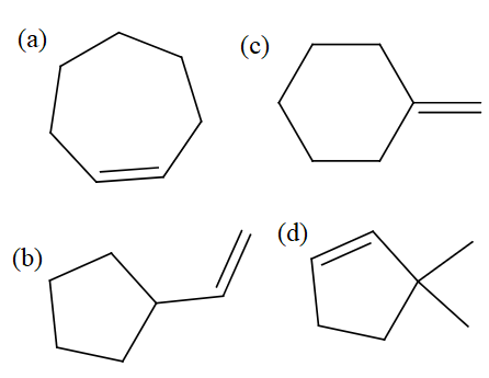 Choose the compound of molecule formula C_7H_{13}Br that will give each ...