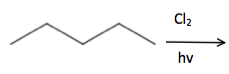 mono-chlorination Draw ALL possible mono-chlorination products. Be sure ...