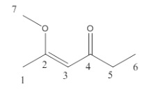 Estimate the chemical shift of each carbon in the following molecule ...