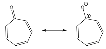 Why is cycloheptatrienone stable while cyclopentadienone is quite ...
