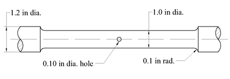 The figure shows a round shaft subjected to a torque of 7000 lb-in ...