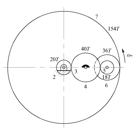 The arm in the figure rotates at 300 rev/min, find the speed and ...