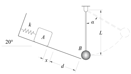 Block and pendulum | Homework.Study.com