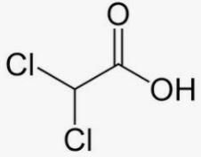Consider the Lewis structure of dichloroacetic acid (CHCl2COOH). For ...