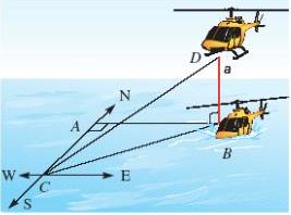 A helicopter makes a forced landing at sea. The last radio signal ...
