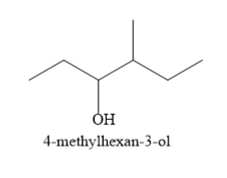Write a possible dehydration reaction for 4-methylhexan-3-ol and name ...