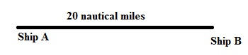 At noon, ship A is 20 nautical miles due west of ship B. Ship A is ...
