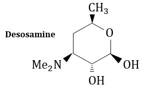 Following is a structural formula of desosamine, a sugar component of ...