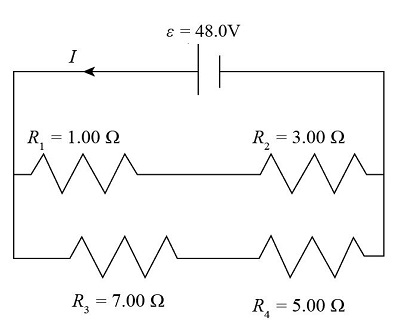 For the shown circuit: a) Compute the equivalent resistance of the ...