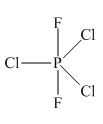 Draw a Lewis structure for PF_2Cl_3 and answer the following questions ...