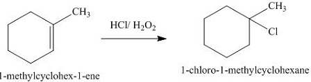 Draw the products of the reaction of 1-methylcyclohexene with each of ...