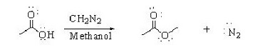 Diazomethane, CH2N2, is used in the organic chemistry laboratory ...