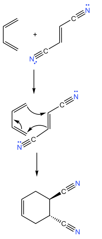 The following molecules may be prepared using the Diels-Alder reactions ...
