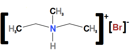 Draw a structural formula for diethylmethylammonium bromide. | Homework ...