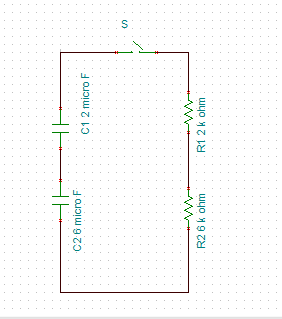 If the 2 micro F capacitor in the circuit shown initially had a ...