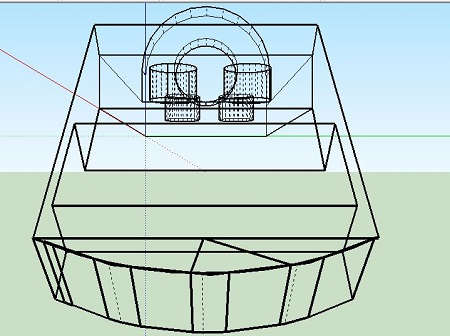 Using tools, draw the front view, partial top view, sectioned side view ...