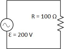Epsilon is the maximum voltage of AC source. The approximate rms ...