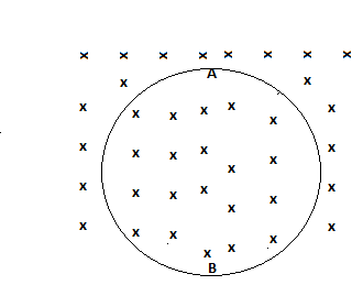 The flexible loop in the figure below has a radius of 14 cm and is in a ...