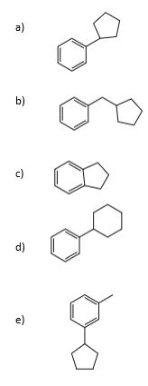 The reaction of benzene with in the presence of anhydrous aluminum ...